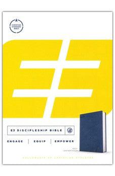 CSB E3 Discipleship Bible, Navy LeatherTouch (FCA) – Biblestore.com