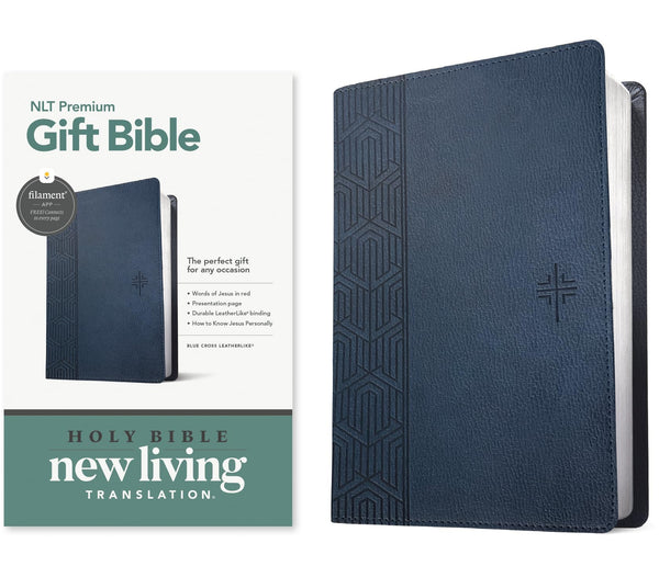 NLT Premium Gift Bible, Filament Enabled (LeatherLike, Bl ...