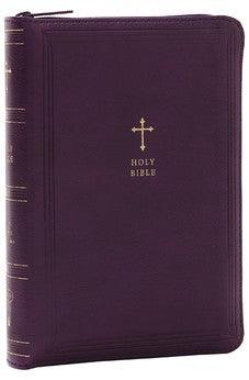 KJV Compact Bible, Purple Leathersoft with Zipper, Red Le ...